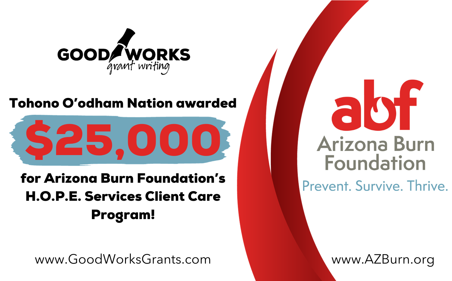Tribal Grant for Arizona Burn Foundation’s H.O.P.E Services Client Care ...